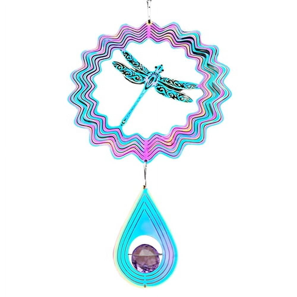 AQFZ 3D Hanging Wind Spinner Stainless Steel Reflective Wind Spinner ...