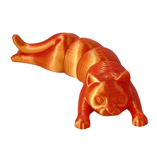 AQFZ 3D Printed Cat Figurine Movable Joints Kitten Figure Articulated ...