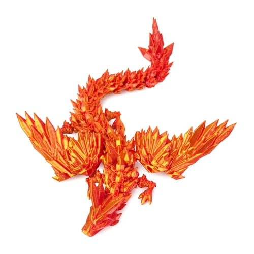 AQFZ 3D Printed Flying Dragon Figurine Movable Joints Chinese Dragon ...