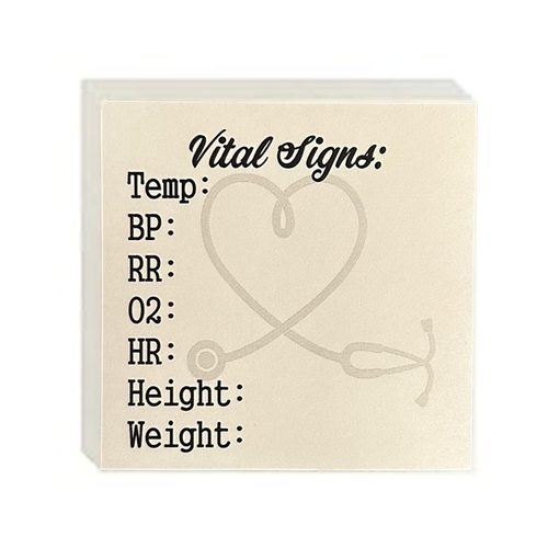 AQFZ 50 Sheets Vital Signs Sticky Notes Square Nurse Notepad Vital ...