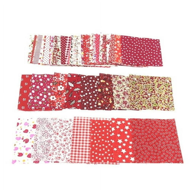 AQFZ 50Pcs 10x10cm Floral Patchwork Cotton Fabric Plain Cloth for DIY ...