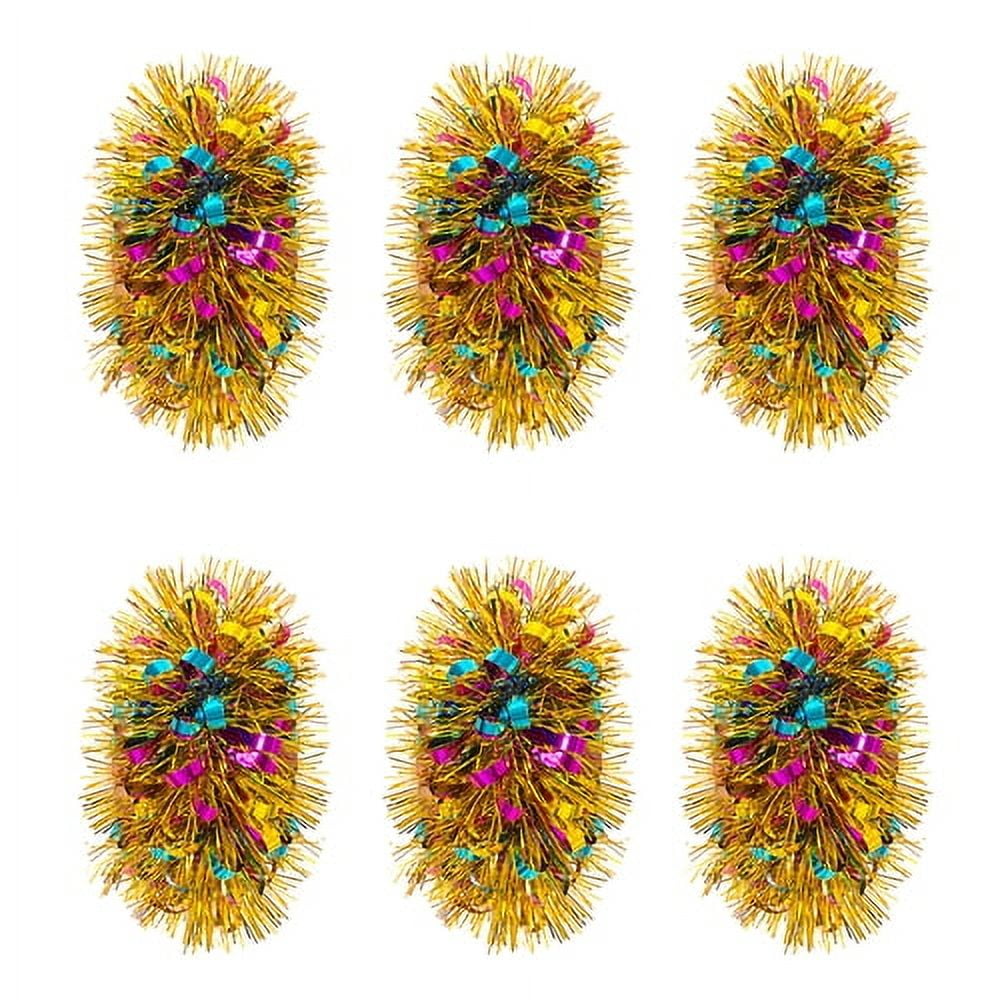AQFZ 6 Pcs Cheerleading Pom Poms Elastic Wristband Ponytail Holder Hair ...