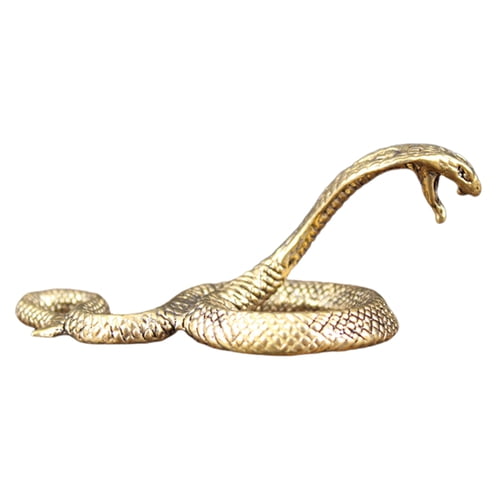 AQFZ Brass Snake Figurine Vintage Chinese Zodiac Snake Model Mini Boa ...