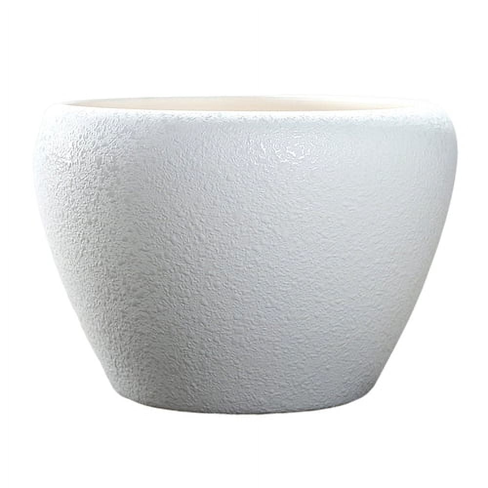 AQFZ Ceramic Flowerpot Large Circular Opening Planter Pot Colored Glaze ...
