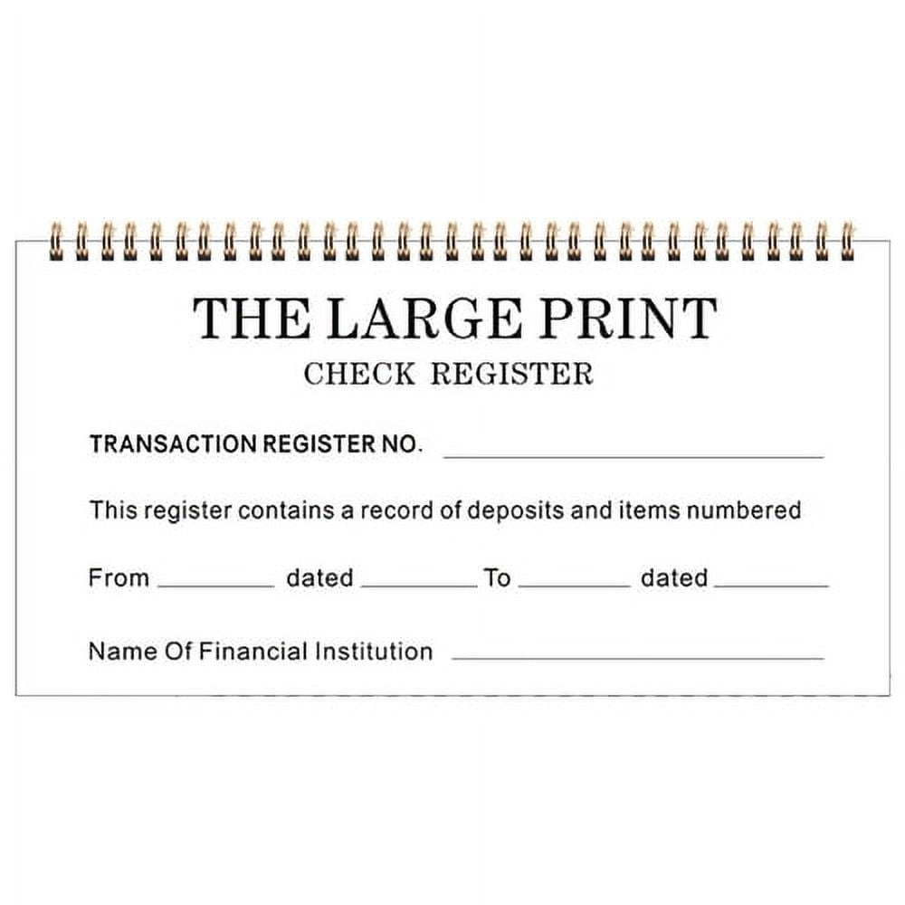 AQFZ Checkbook Register for Personal Business Finance Management Ledger ...