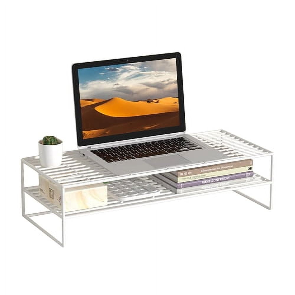 AQFZ Computer Elevated Rack Monitor Stand Double-Layer Design High ...