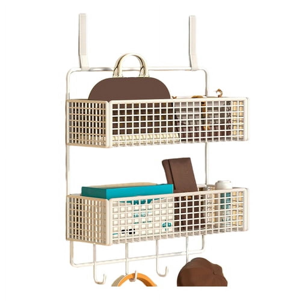 AQFZ Door Organizer Storage Rack with Hooks Sturdy Construction Mesh ...