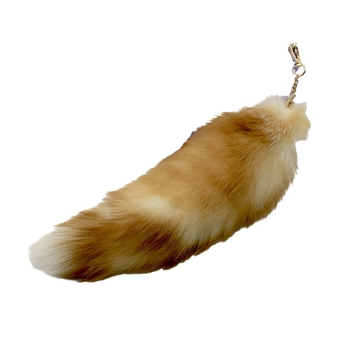 AQFZ Extra Large Fake Fox Tail Keychain Oversized Imitation Fox Tail ...