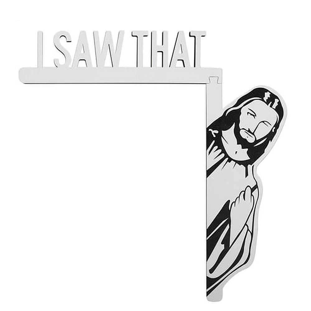 AQFZ Jesus Door Corner Decoration Savior I Saw That Left Right Wooden ...