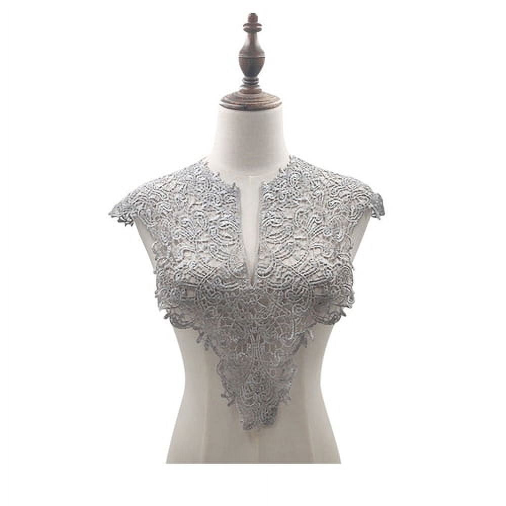AQFZ Lace Fake Collar Embroidered Corsage Hollow Design Big Flowers ...