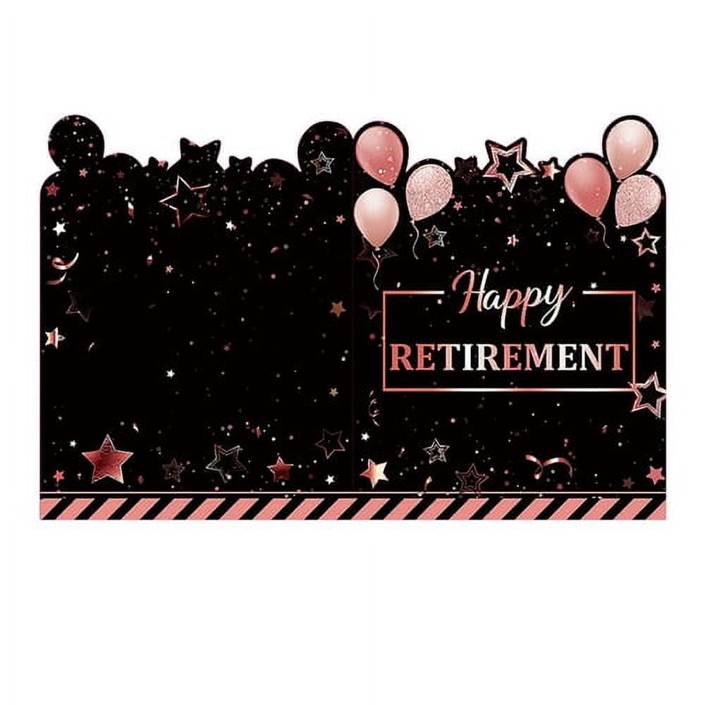 AQFZ Retirement Message Commemorative Card Star Balloon Pattern Giant ...