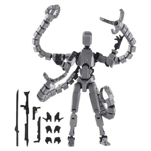 AQFZ Robot Action Figure with Long Tentacles Accessory Movable Joints ...