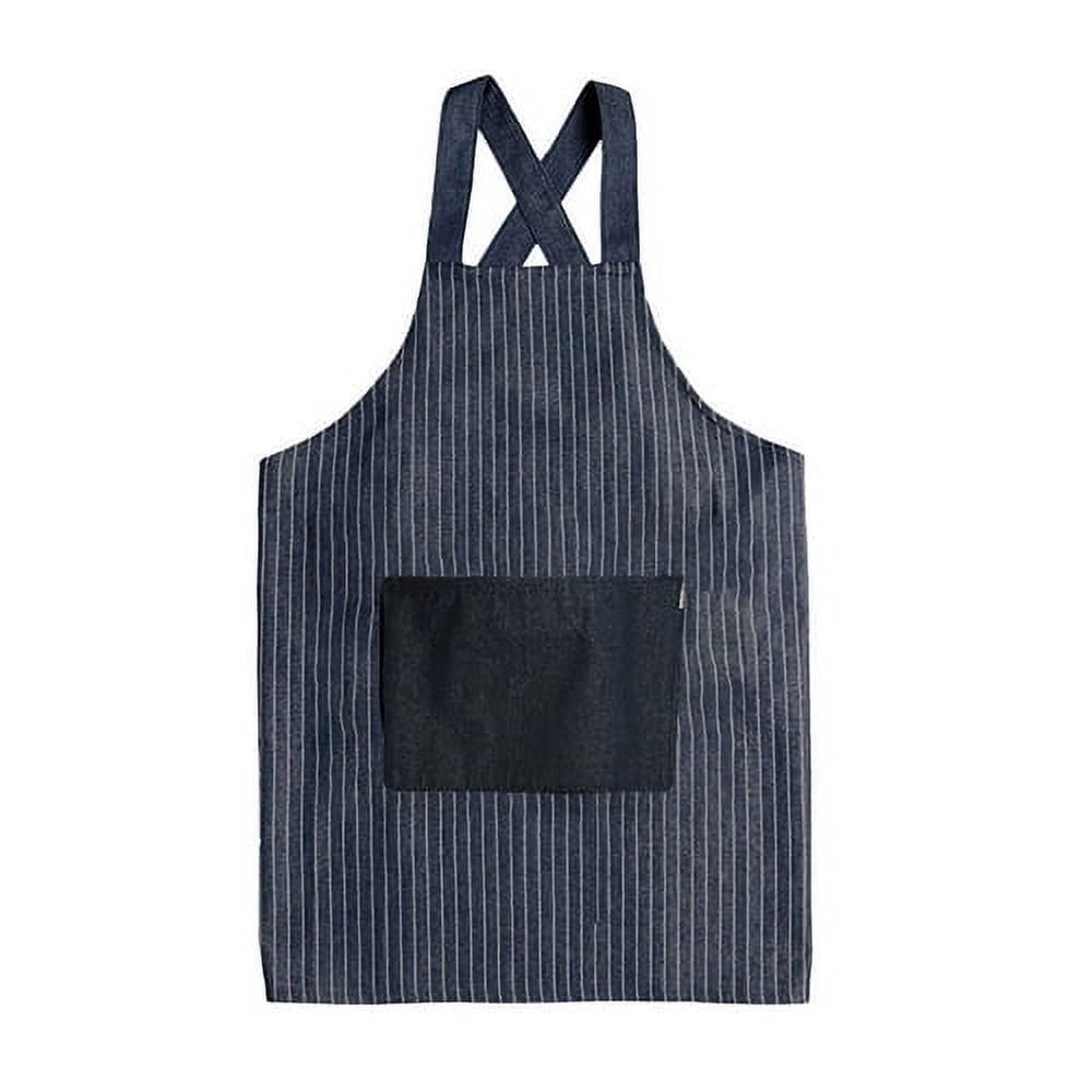 AQFZ Stripe Stain-resistant Kitchen Apron with Pocket And Removable ...