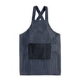 AQFZ Stripe Stain-resistant Kitchen Apron with Pocket And Removable ...