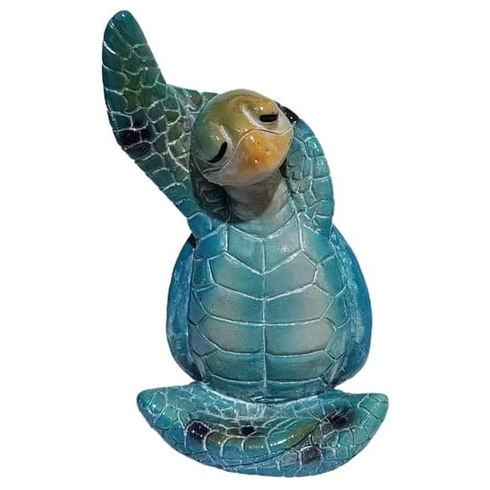 AQFZ Yoga Meditation Sitting Turtle Figurine Resin Sea Turtle Statue ...