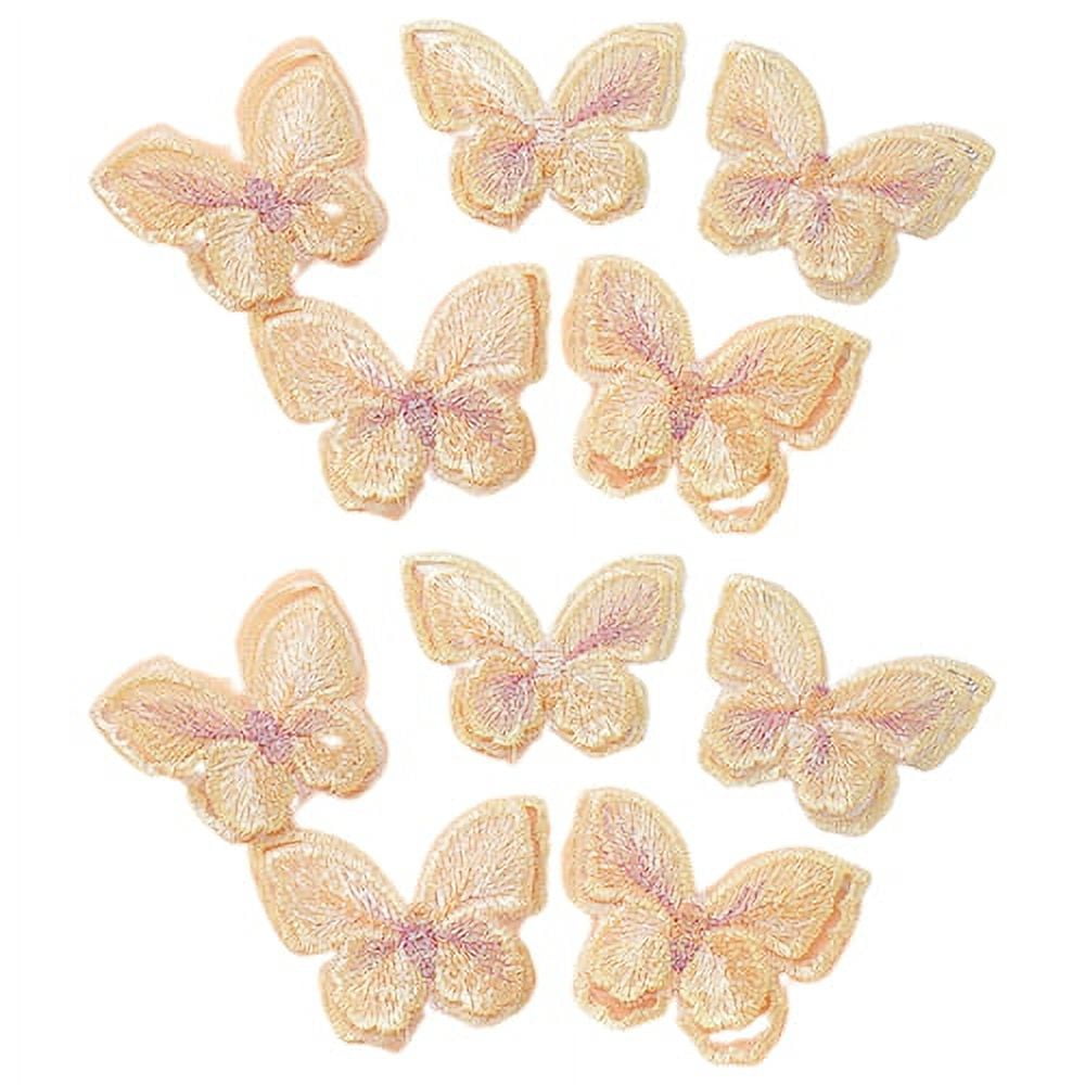 AQGT 10Pcs Butterfly Appliques Exquisite Handicraft Double Layers DIY ...