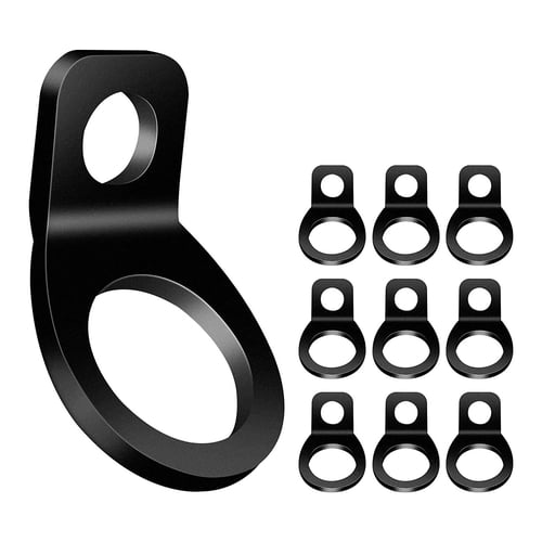 AQGT 10Pcs Tie Down Strap Rings with Powder Coating O-shaped Stainless ...