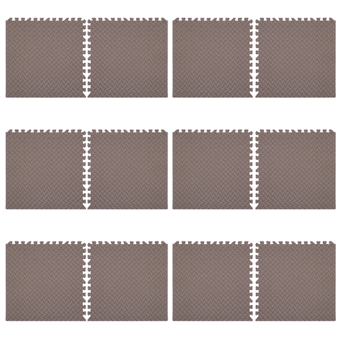 AQGT 12Pcs Extra Thick Yoga Mat High Density EVA Foam Interlocking ...