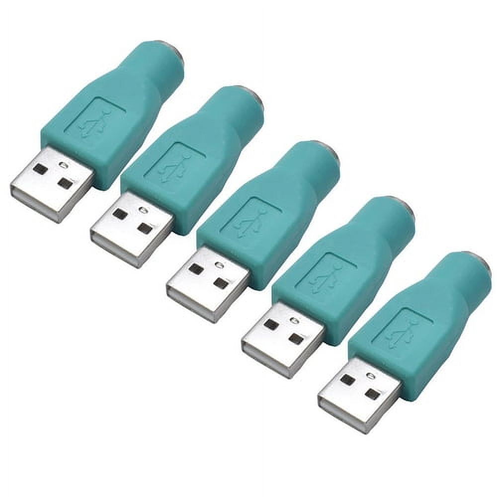 AQGT 5Pcs Converter for PS/2 to USB Adapter Plug Play High-Speed Signal ...