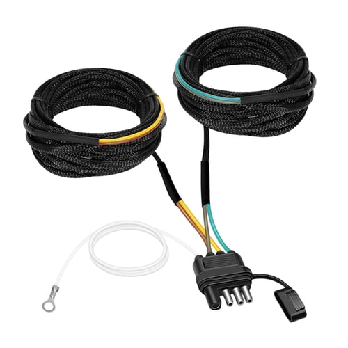 AQGT Boat RV 4 Pin 5 Wire Trailer Wiring Harness with Nylon Net Tube ...