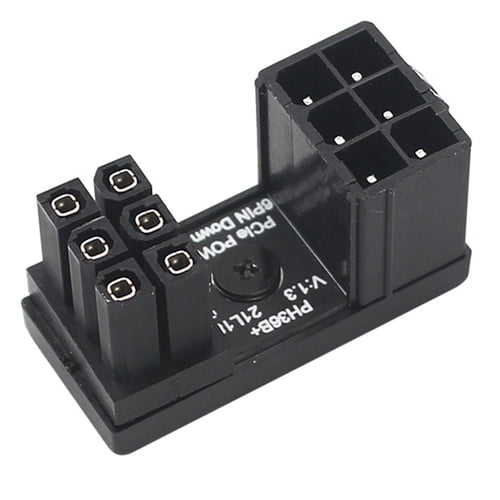 AQGT GPU VGA 8-Pin 6-Pin Male to 8-Pin 6-Pin Female U Turn 180-Degree ...