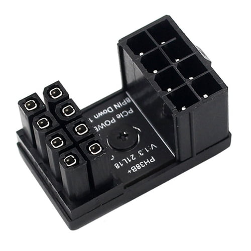 AQGT GPU VGA 8-Pin 6-Pin Male to 8-Pin 6-Pin Female U Turn 180-Degree ...