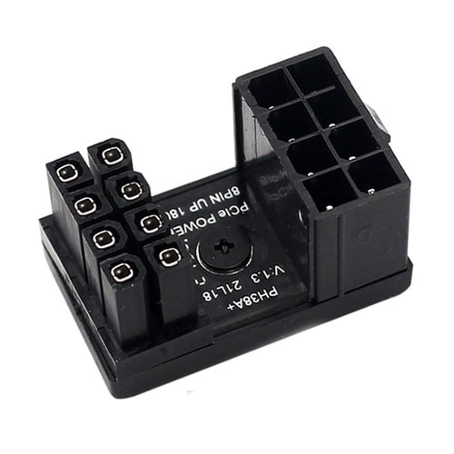 AQGT GPU VGA 8-Pin 6-Pin Male to 8-Pin 6-Pin Female U Turn 180-Degree ...