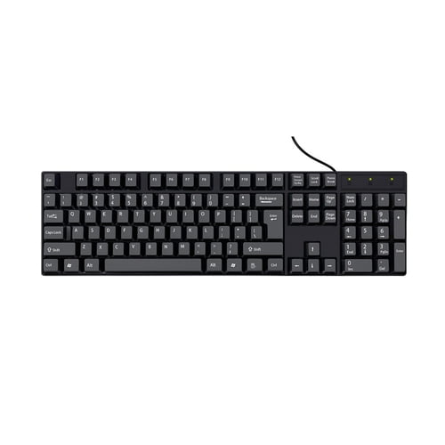 AQGT K1800 Wired Keyboard 104 Keys Full Size Ergonomic Quiet USB Office ...