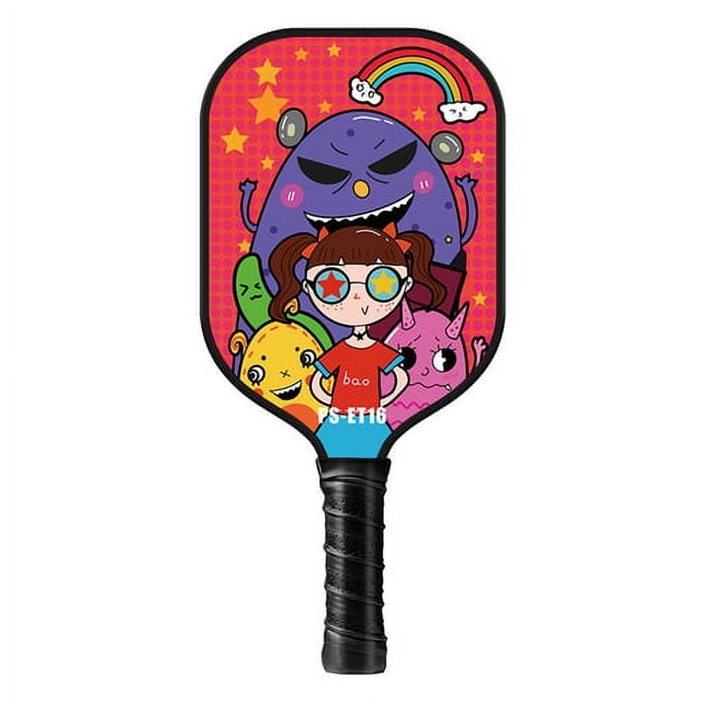 AQGT Kids Pickleball Paddle Cartoon Print Lightweight Glass Fiber ...