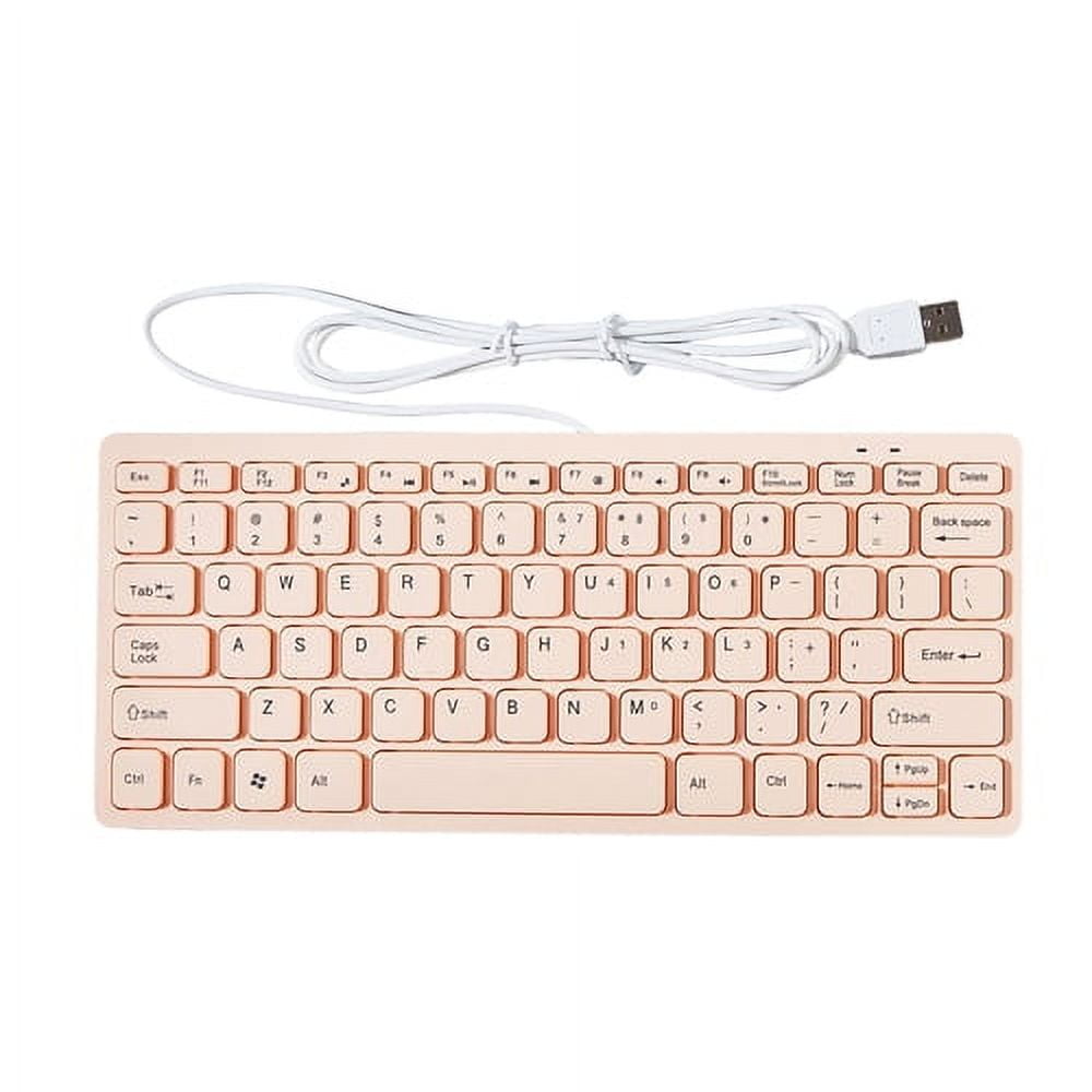 AQGT Mini Wired Keyboard with 78 Keys Frosting Process Lightweight ...