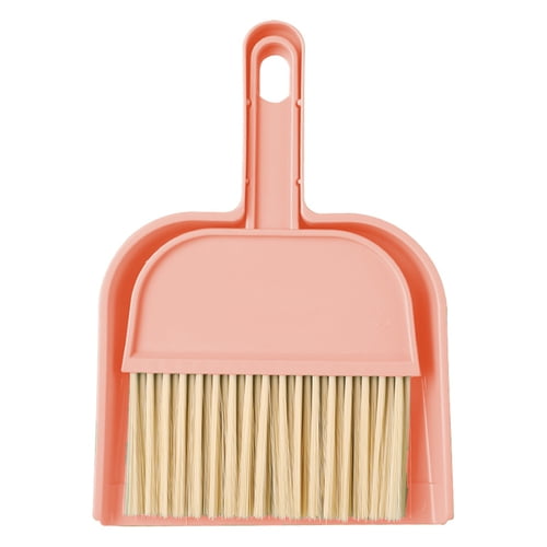 AQGT Small Broom with Dustpan Set with Handle Soft Bristles Handheld ...