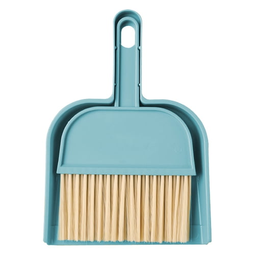 AQGT Small Broom with Dustpan Set with Handle Soft Bristles Handheld ...