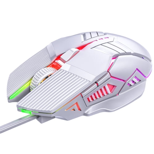 AQGT USB Wired Mouse Cool Seven-Color Backlight Gaming Mouse 3200DPI ...