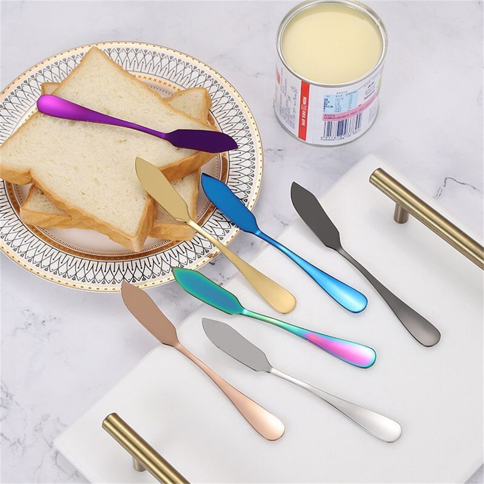 AQITTI 1Piece Stainless Steel Cheese Dessert Knives, Breakfast Butter ...