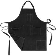 OPUX Chef Apron, Unisex Kitchen Apron with Pockets, Heavy Duty Canvas ...