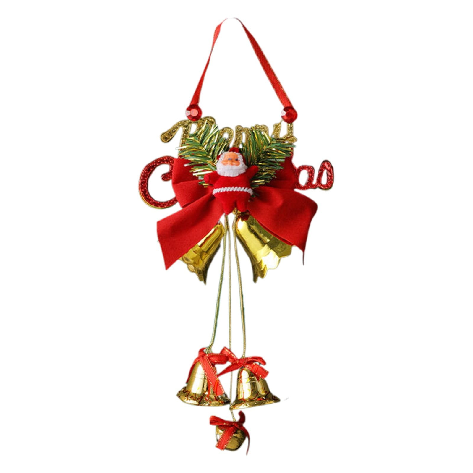 AQITTI Christmas Supplies Christmas Decorations Bell Charms Gold Wind ...