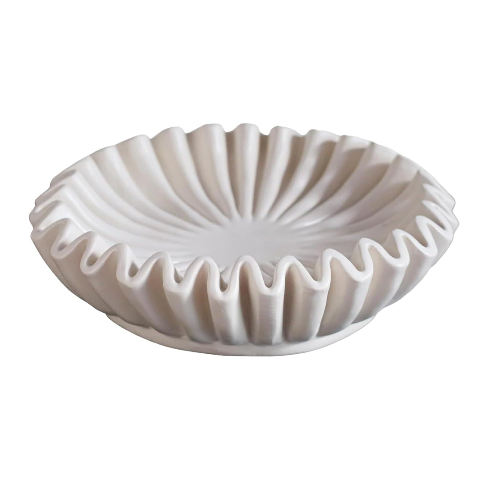 AQITTI Clearance! Ruffle Bowl Decorative Bowls for Home Decor Vintage ...