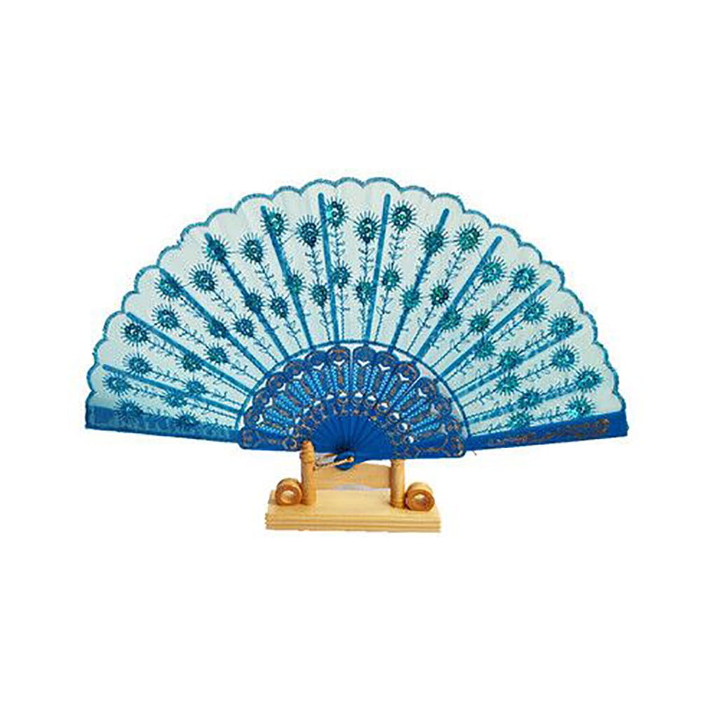 AQITTI Household appliances Spanish Lace Silk Folding Hand Held Dance ...