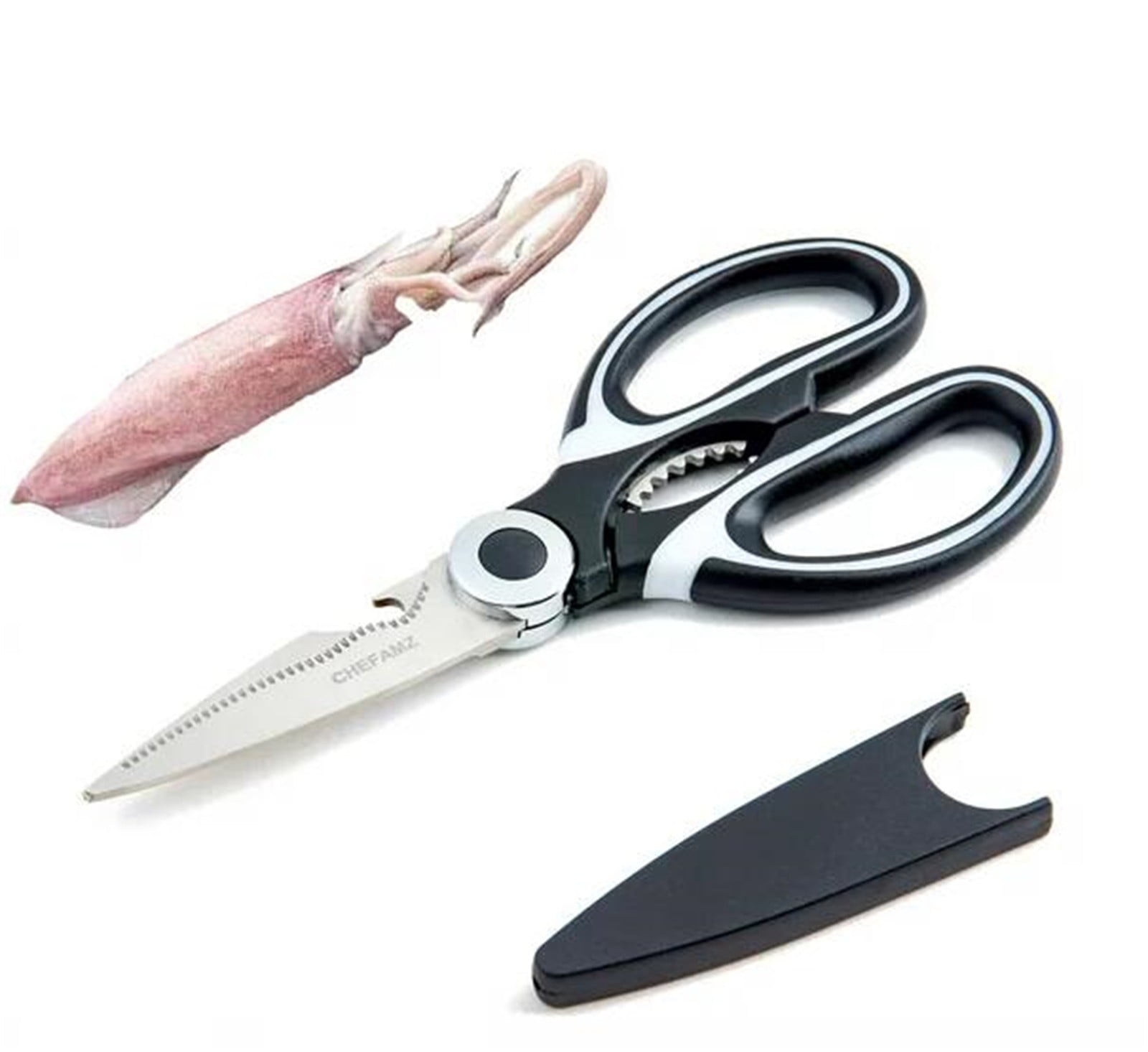 AQITTI Kitchen Scissors Premium Stainless Heavy Duty Kitchen Shears and ...