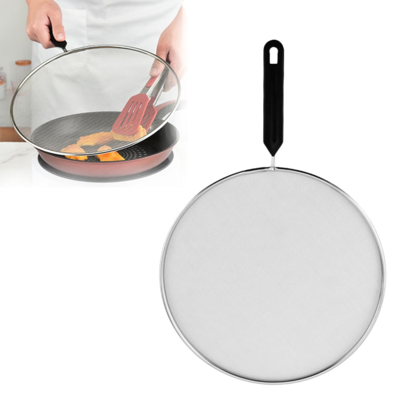 AQITTI Kitchen Splatter Screen Stainless Steel Grease Guard Keeps ...