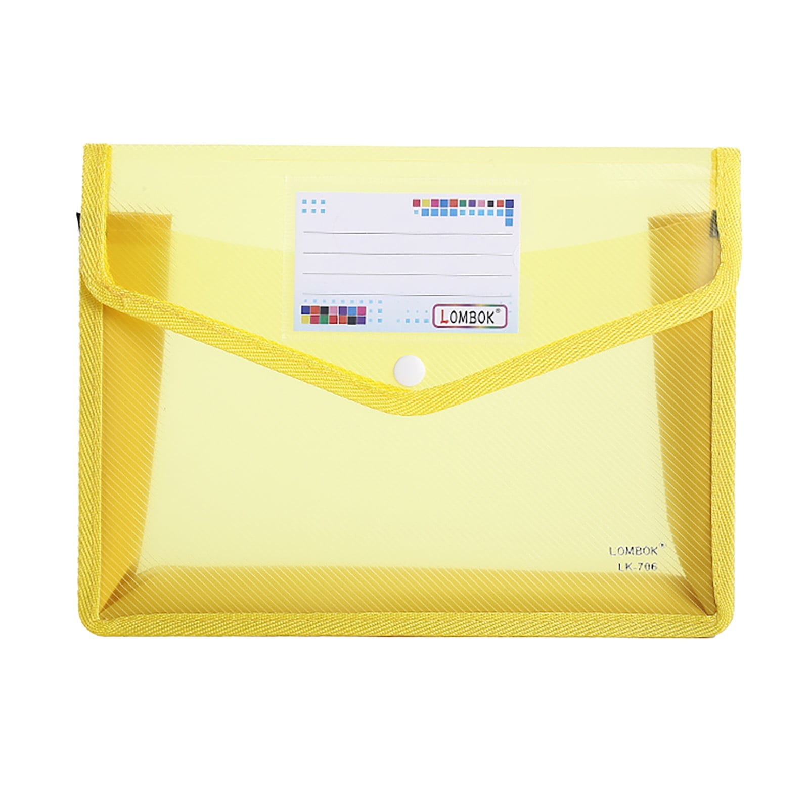 AQITTI Plastic Expanding File Folder, Transparent envelopes with Snap ...