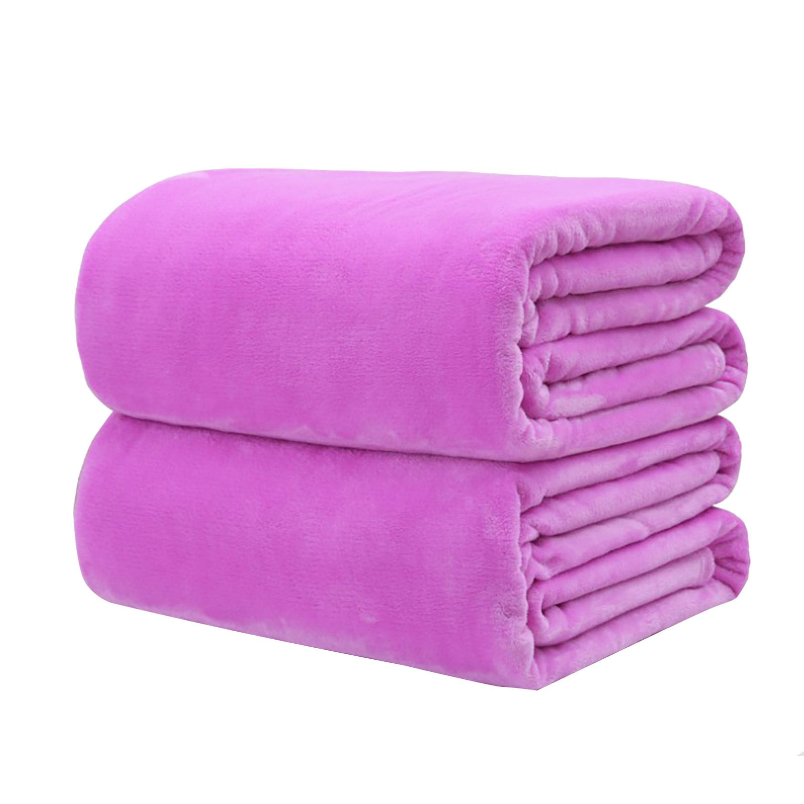AQITTI Solid Color Blanket Flannel Blanket Coral Velvet Gift Blanket ...