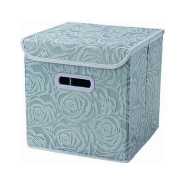 Foldable Fabric Storage Bin With Handle Lid Large Collapsible Box ...
