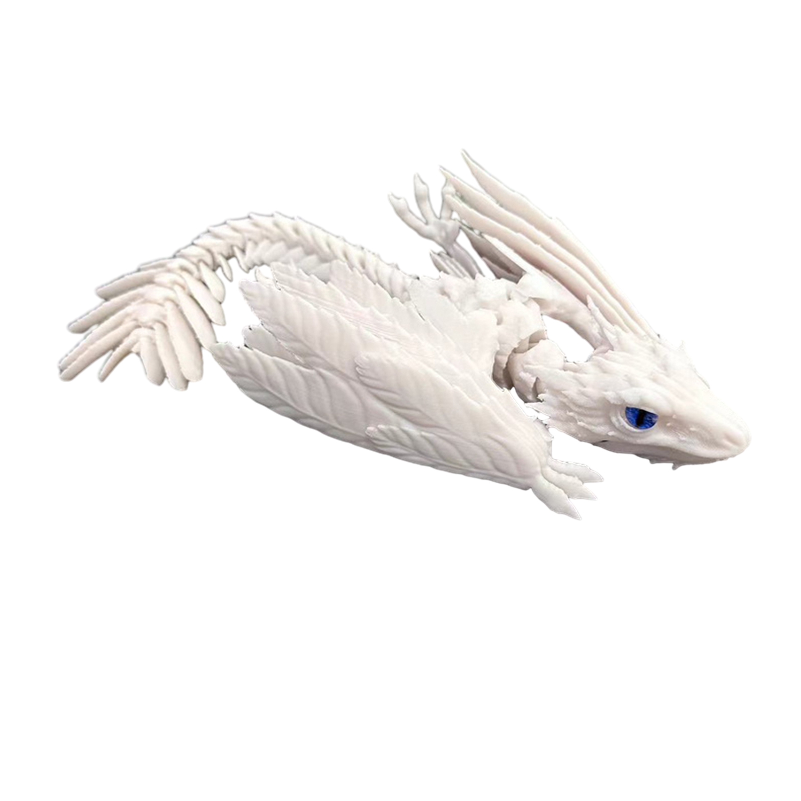 AQJW 3D Printed Feather Dragon Figurine Movable Joints Flying Dragon ...