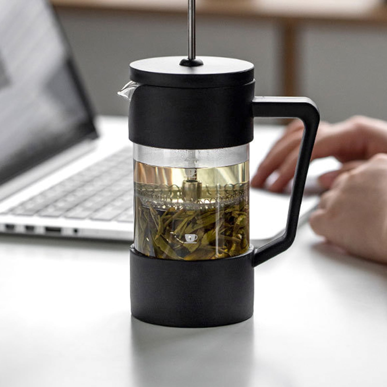 AQJW 600ml Insulated French Press Coffee Maker Tea Brewer Pot with 3 ...