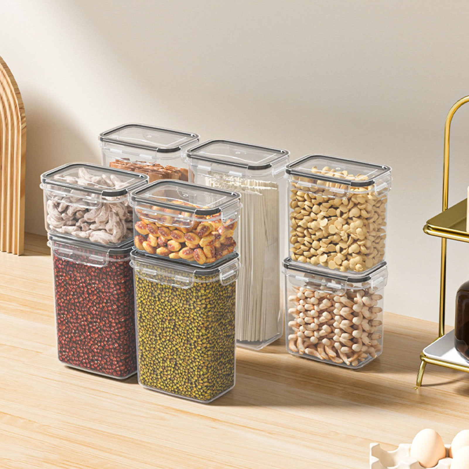 AQJW 800/1400/2000/2800 ML Sealed Plastic Food Storage Box Buckle ...