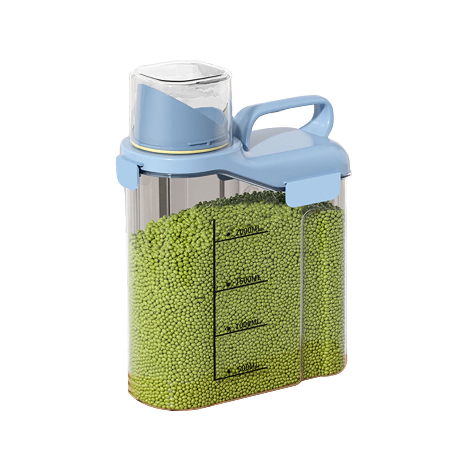 AQJW Clear Airtight Food Storage Container with Handle BPA-Free Food ...