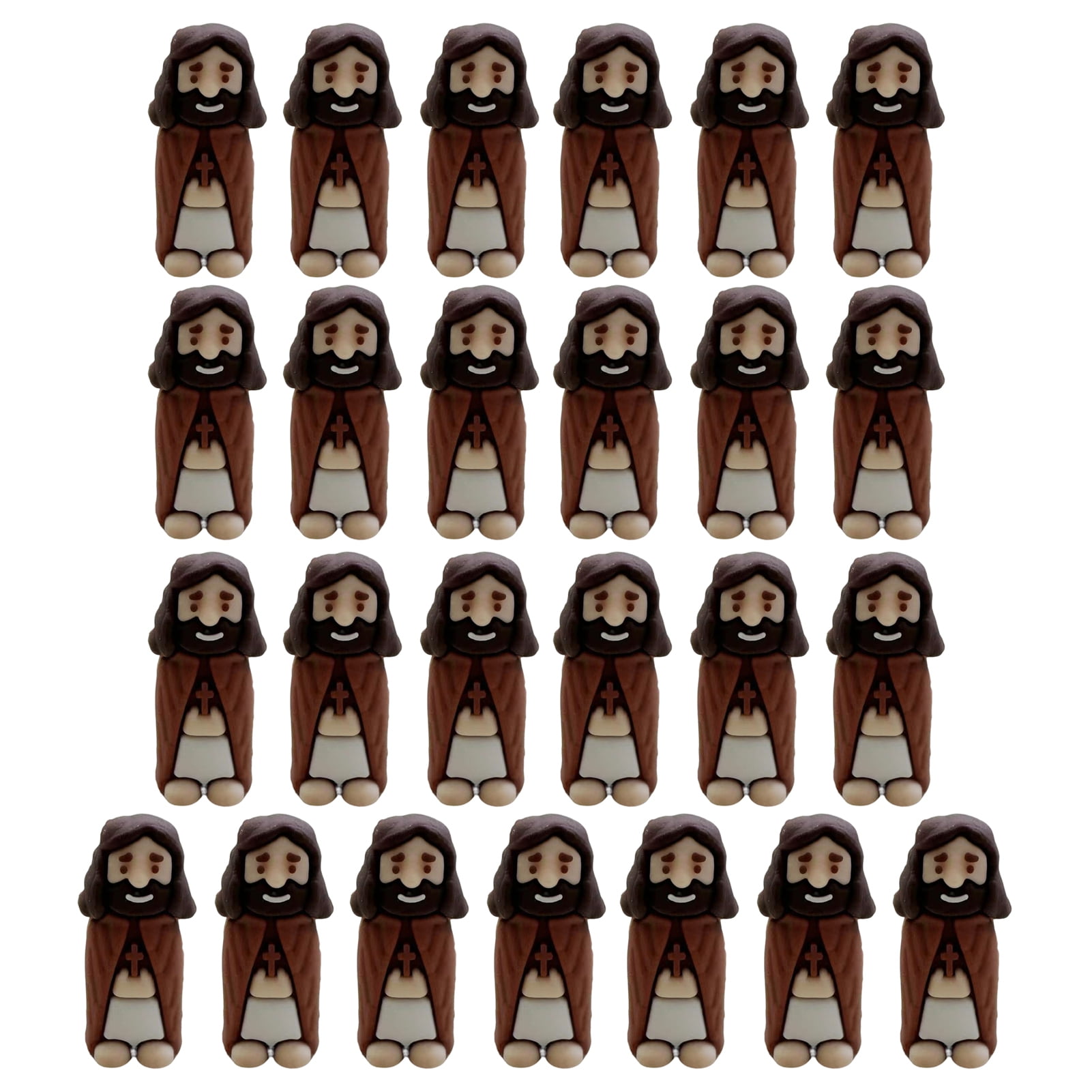AQJW Easter Jesus Figurines 25 Pcs Mini Jesus Dolls Tiny Jesus ...