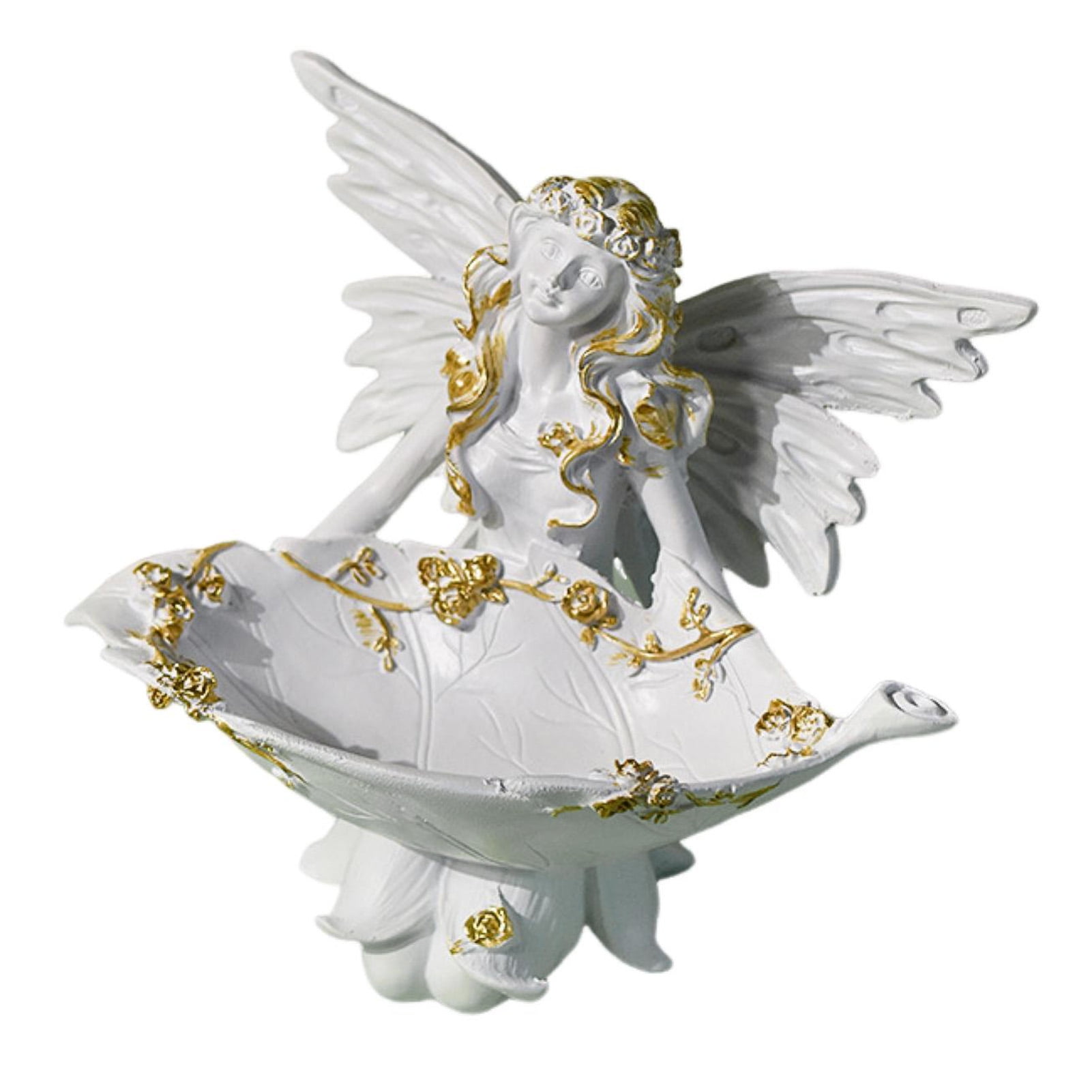 AQJW Flower Fairy Figurine Angel Girls Resin Statue Sculpture Home ...