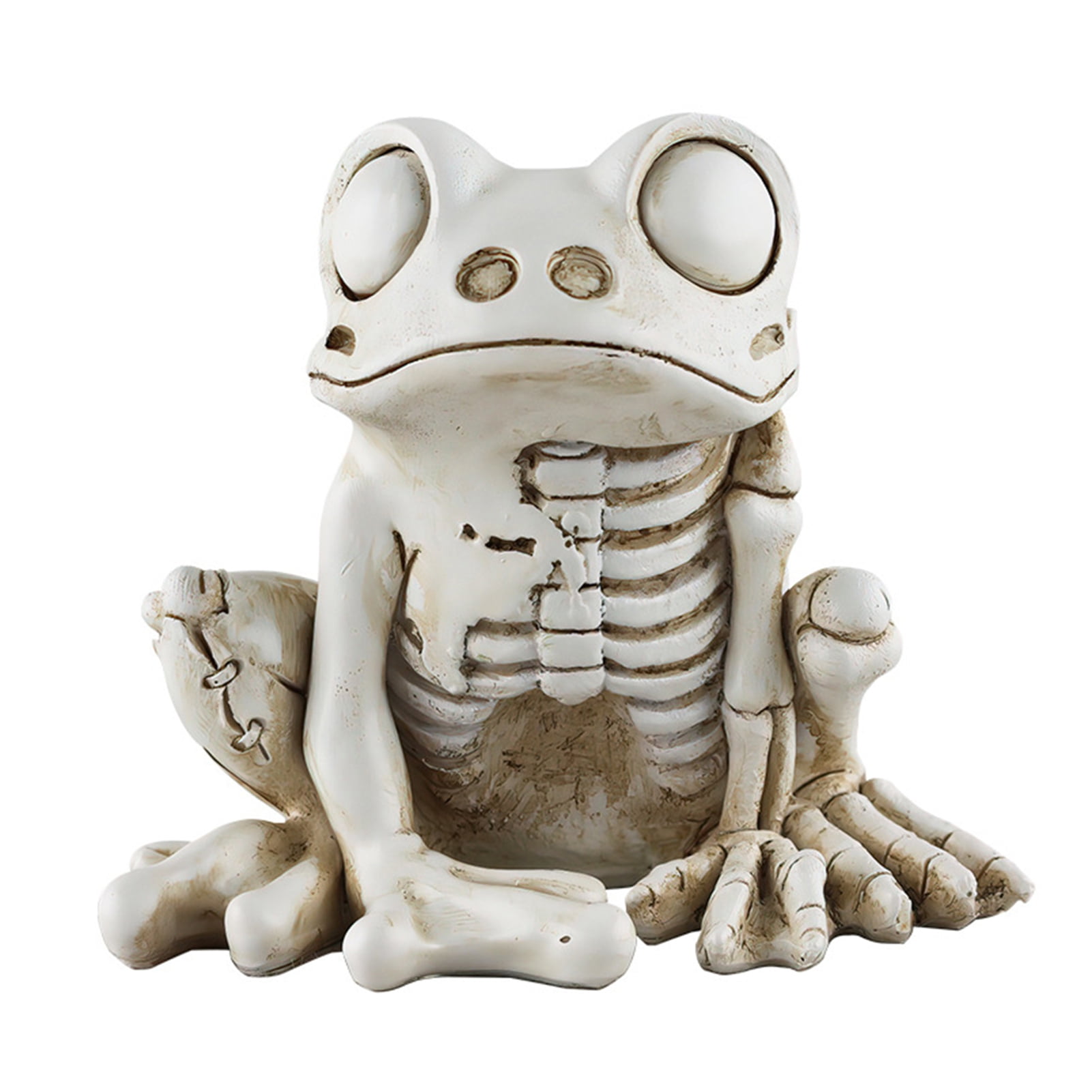 AQJW Halloween Frog Skeleton Statue Realistic Animal Skeleton Statue ...